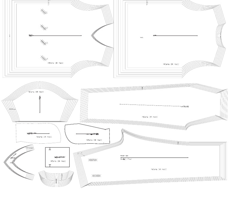 Molde Pijama Cirúrgico Masc e Fem | PDF