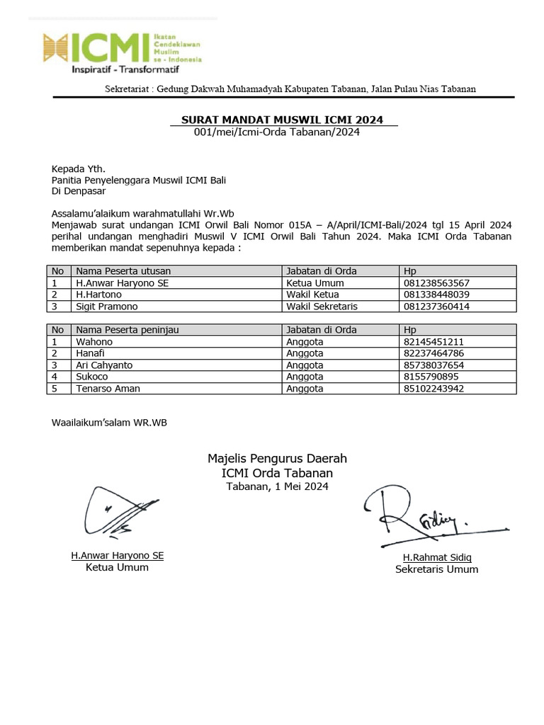 Surat Madat Baru2 | PDF