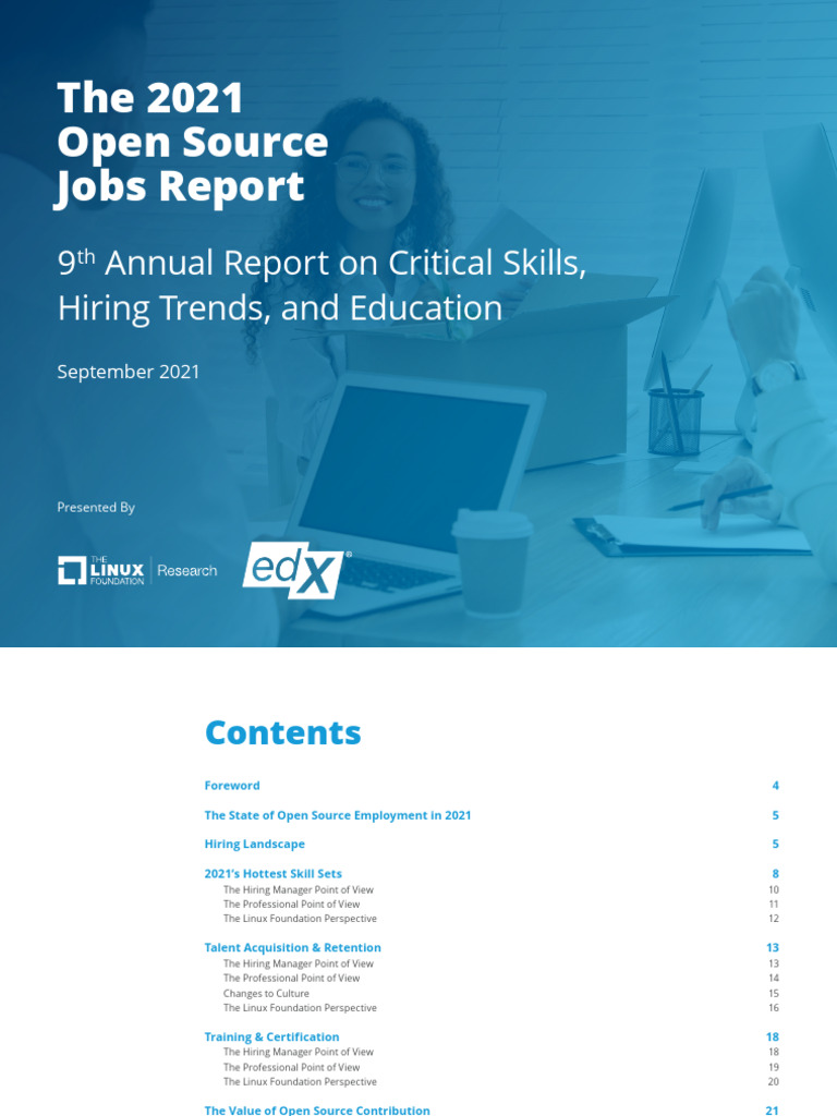 LFResearch OpenSourceJobsReport Ver5 | PDF | Cloud Computing | Recruitment