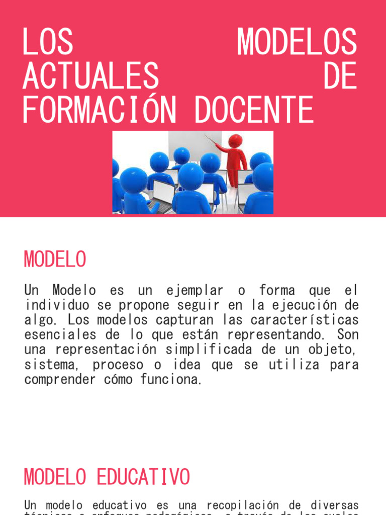 Modelos Actuales de Formación Docente | Descargar gratis PDF ...