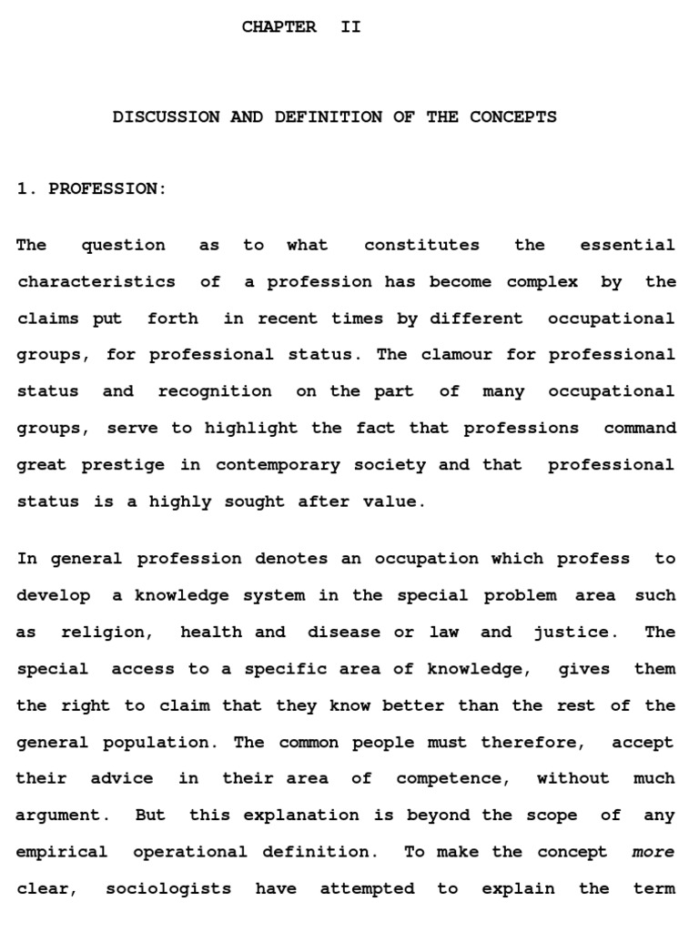 Concept of Profession | PDF | Profession | Social Group