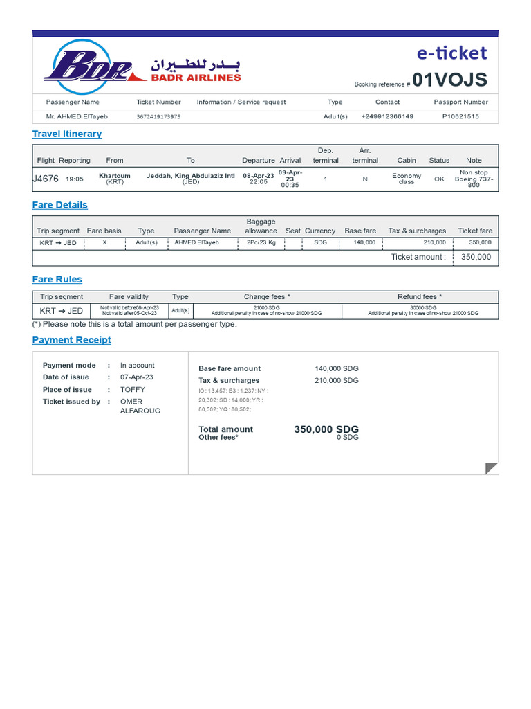 Billet PDF V2 | PDF | Fare | Transport