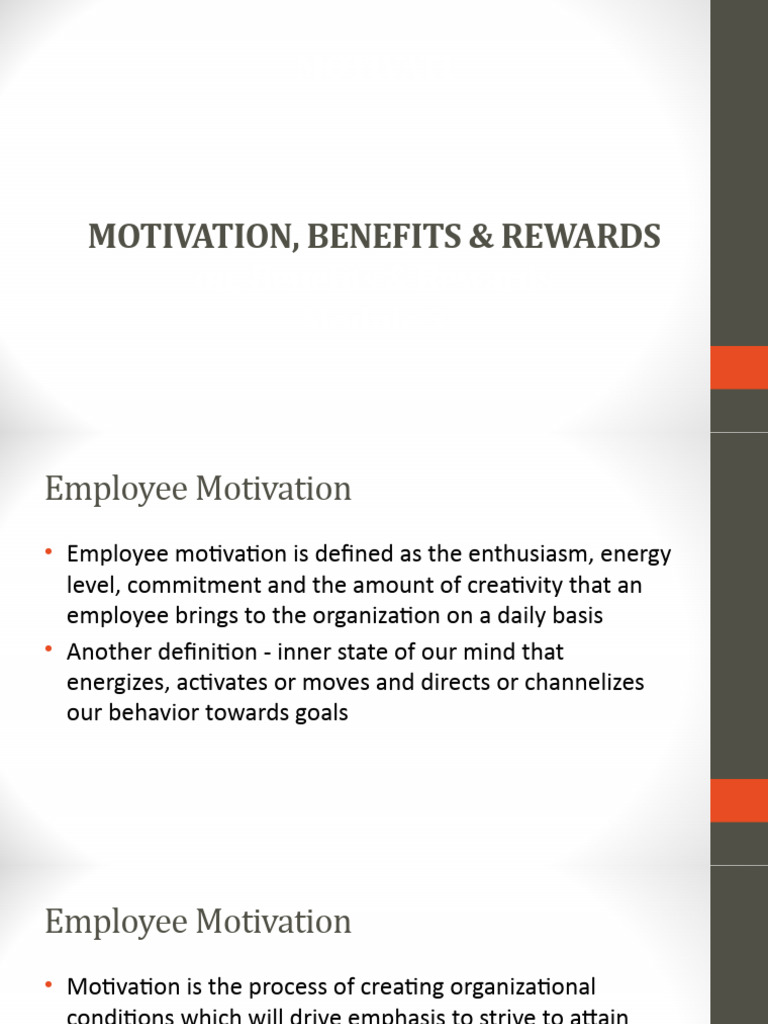 Motivation, Rewards & Benefits | PDF | Motivational | Motivation
