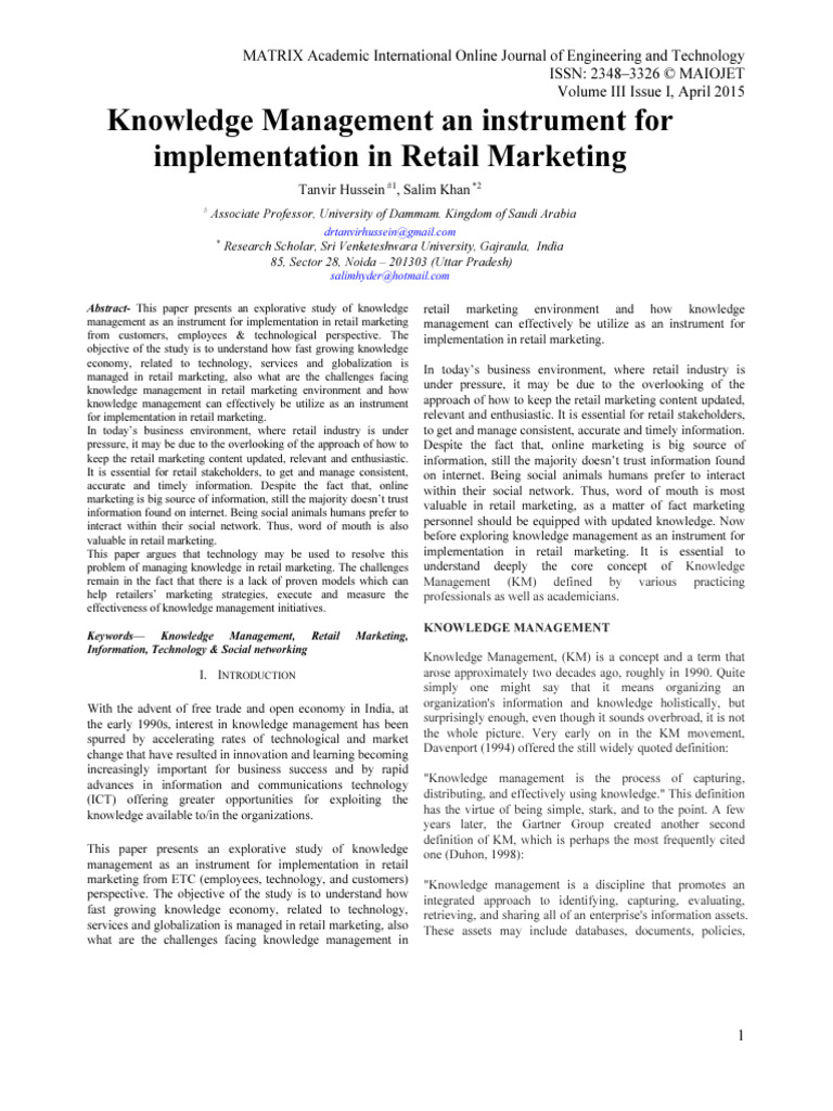 Case Study Journal - Knowledge Management | PDF | Tacit Knowledge | Knowledge Management