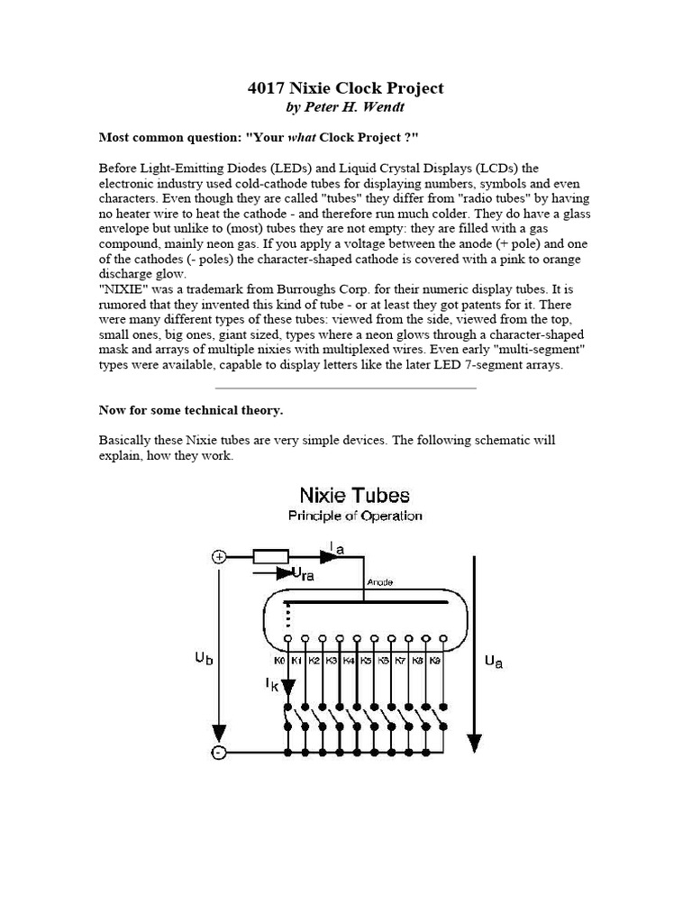 4017 NIXIE Clock | Download Free PDF | Rectifier | Power Supply 4017 NIXIE Clock | Download Free PDF | Rectifier | Power Supply
