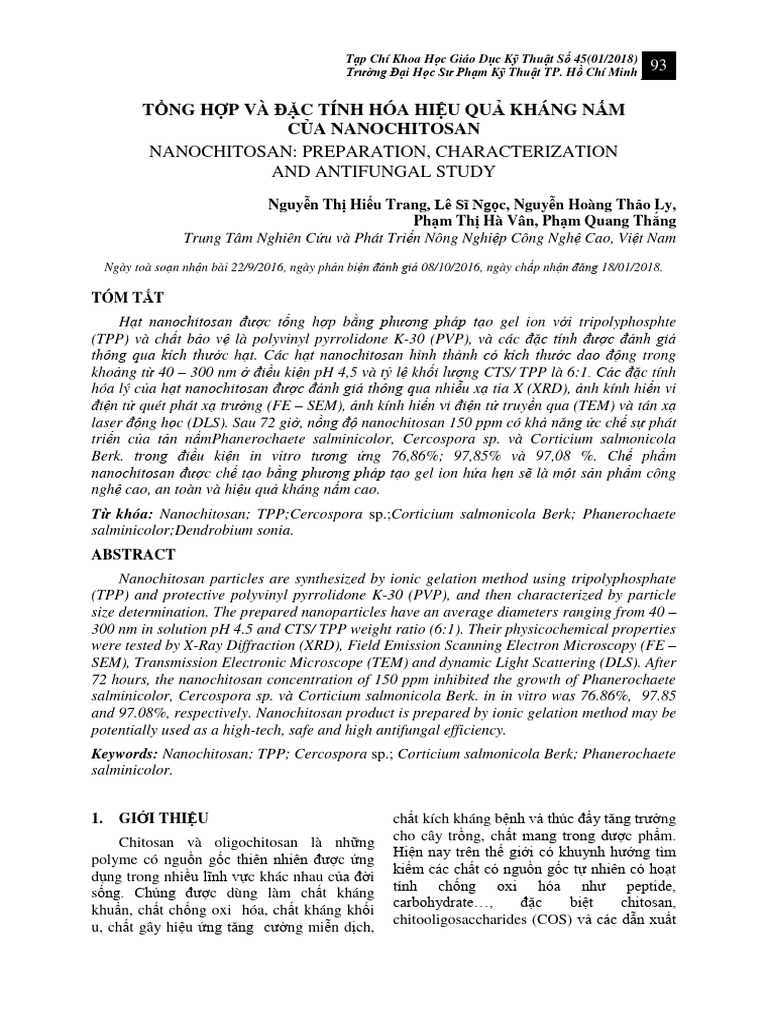 PP T NG H P Nanochitosan-ĐH SPKT TPHCM | PDF