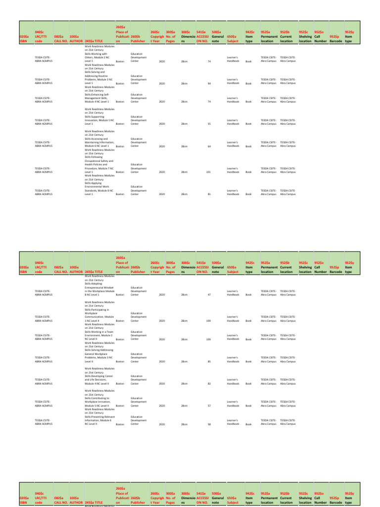 Library Holdings | PDF