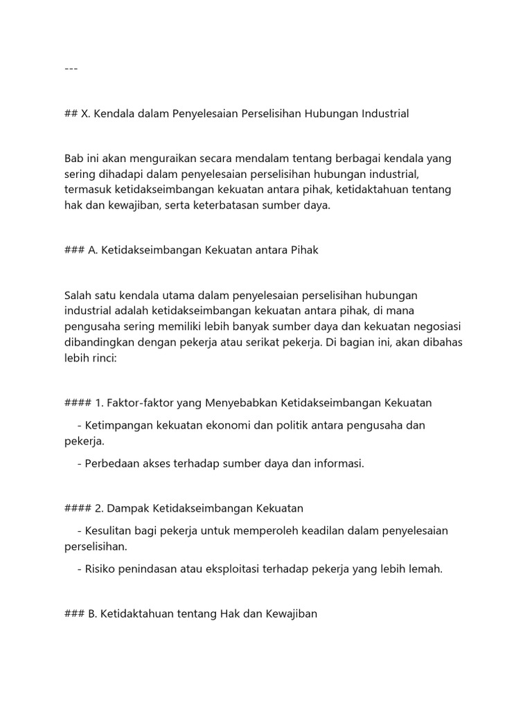 Kendala Penyelesaian Perselisihan Industrial | PDF