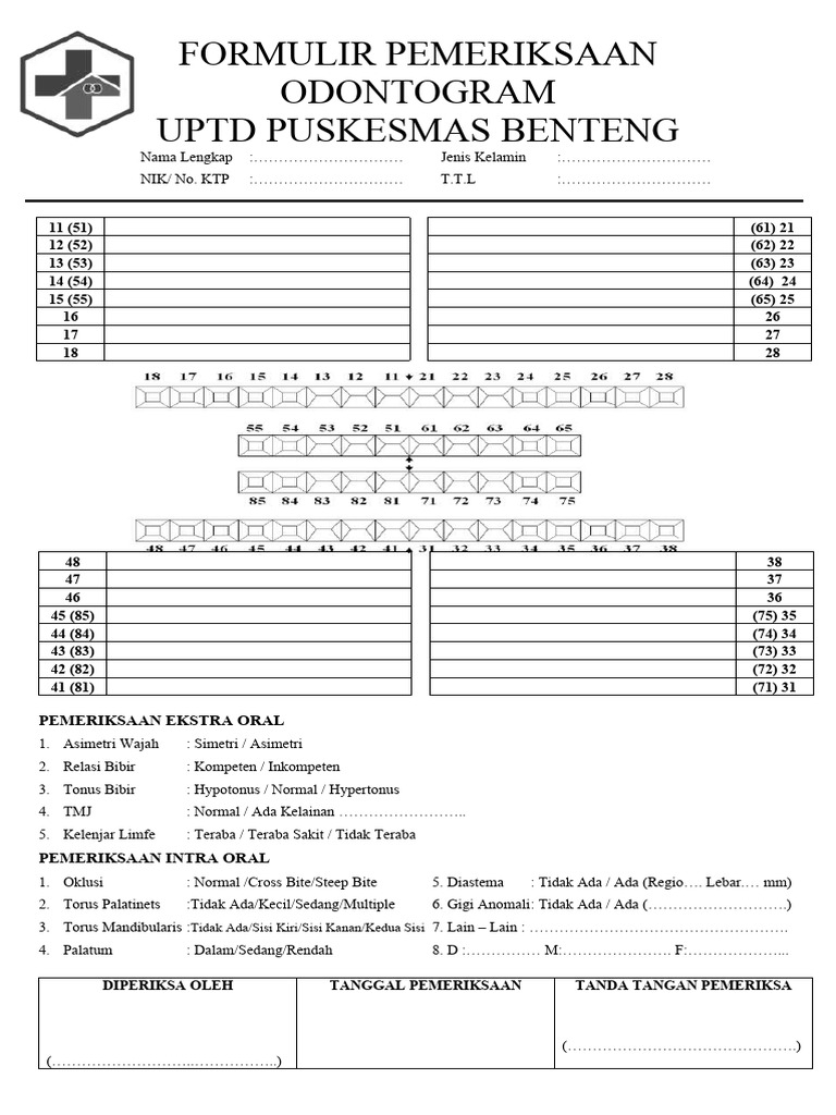 Odontogram DR Yunda | PDF