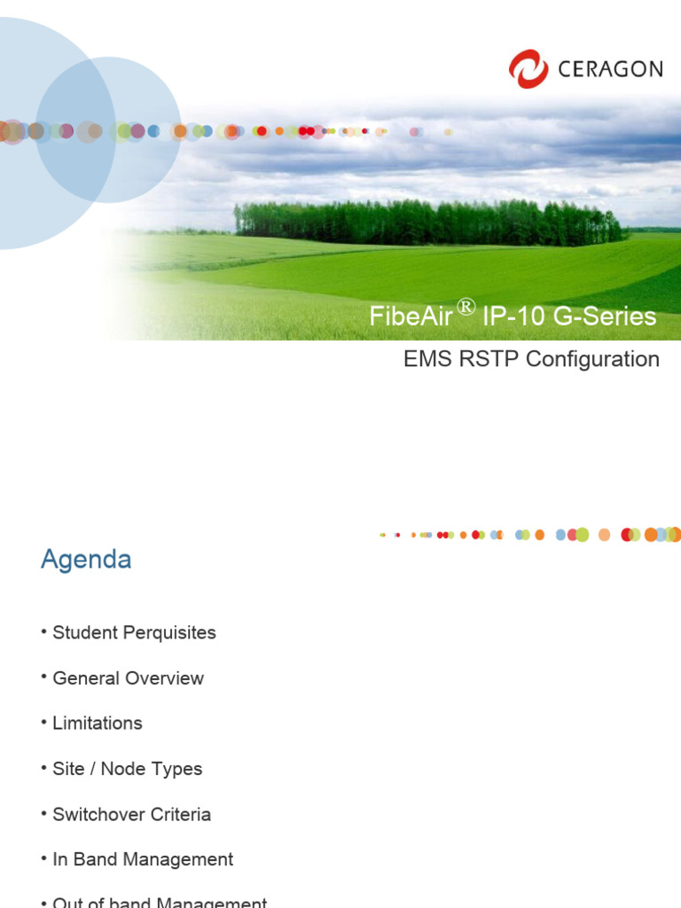 140 - Ceragon - IP-10G EMS RSTP - Presentation v1.2 | PDF | Computer ...