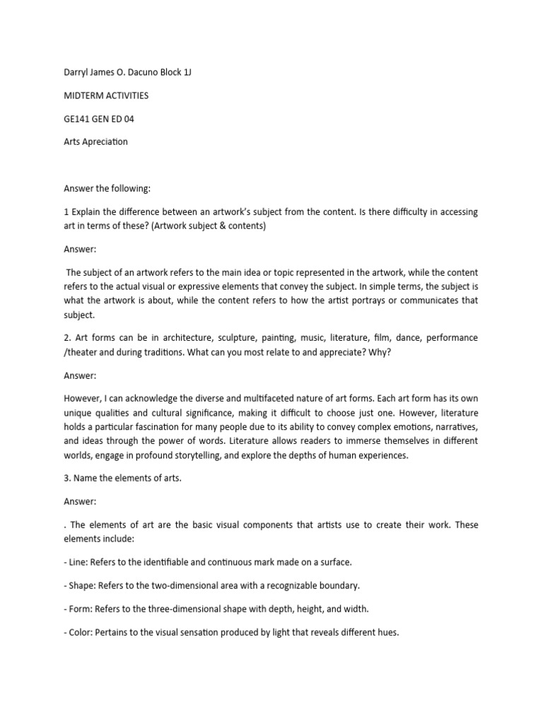 Darryl James O.-WPS Office | PDF | The Arts | Liberal Arts Education