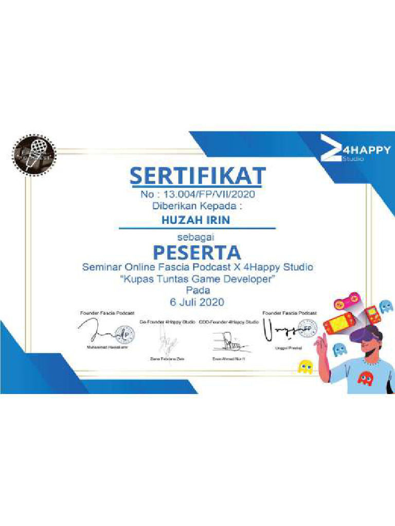 Sertifikat Ejak 1 | PDF