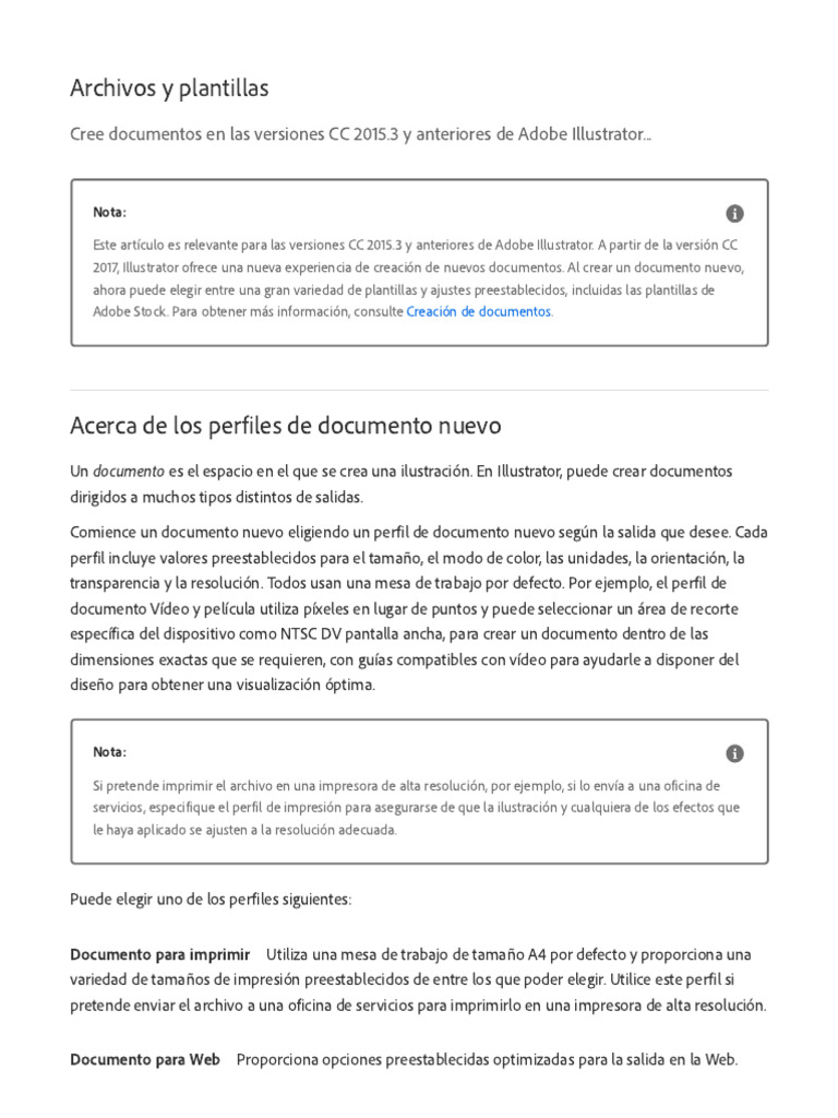 Archivos y Plantillas: Cree Documentos en Las Versiones CC 2015.3 y ...