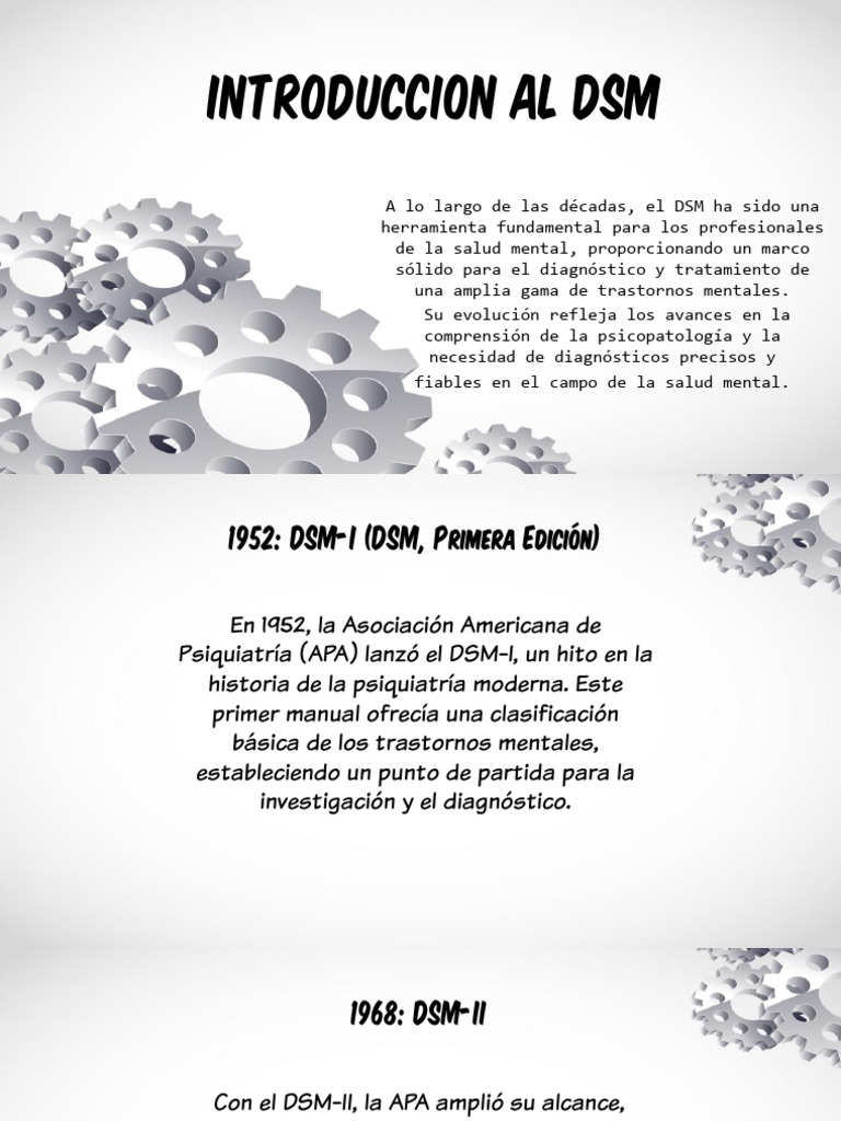 Introduccion Al DSM | PDF | Manual Diagnóstico y Estadístico de los Trastornos Mentales ...