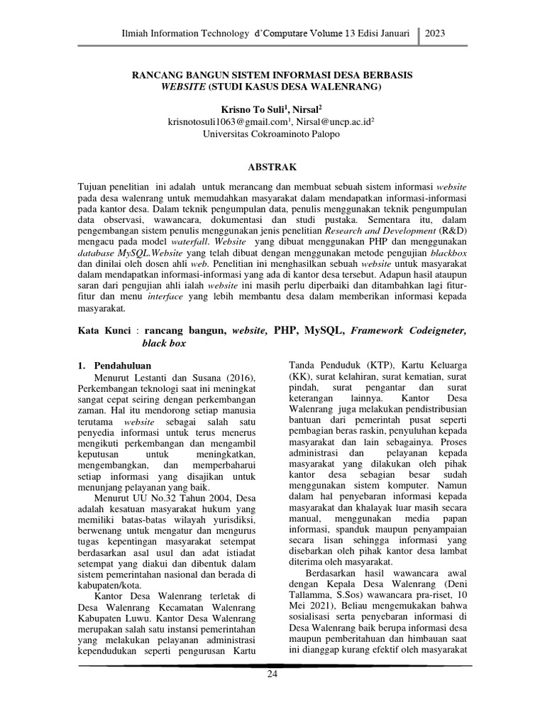 5 Artikel-Krisno To Suli | PDF | Komputer | Teknologi & Rekayasa