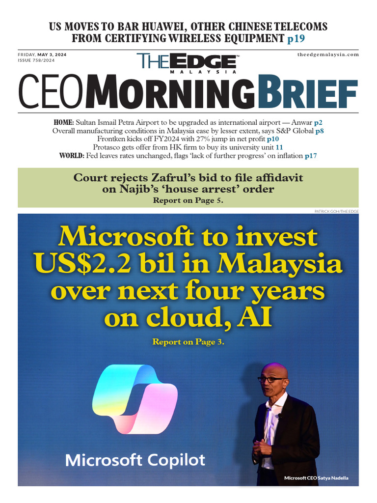 The Edge CEO Morning Brief (03!5!24) | PDF | Najib Razak