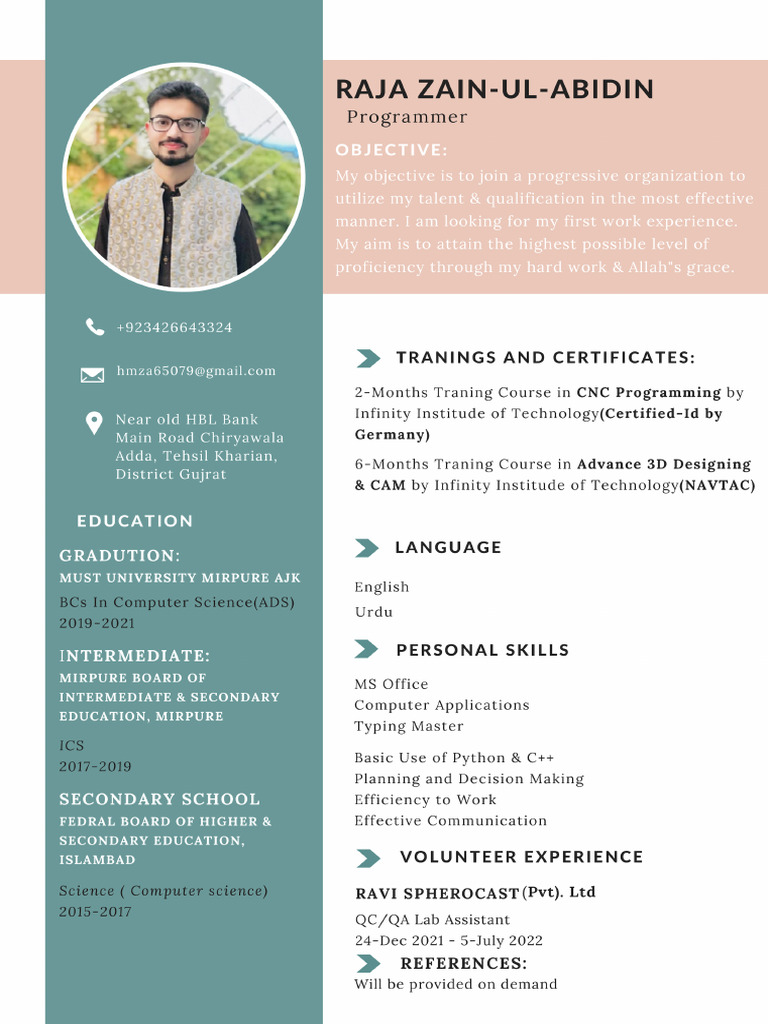 Zain Ul Abidin Resume | PDF