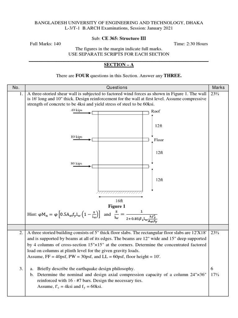 Ce-365 2021 | PDF | Strength Of Materials | Beam (Structure)