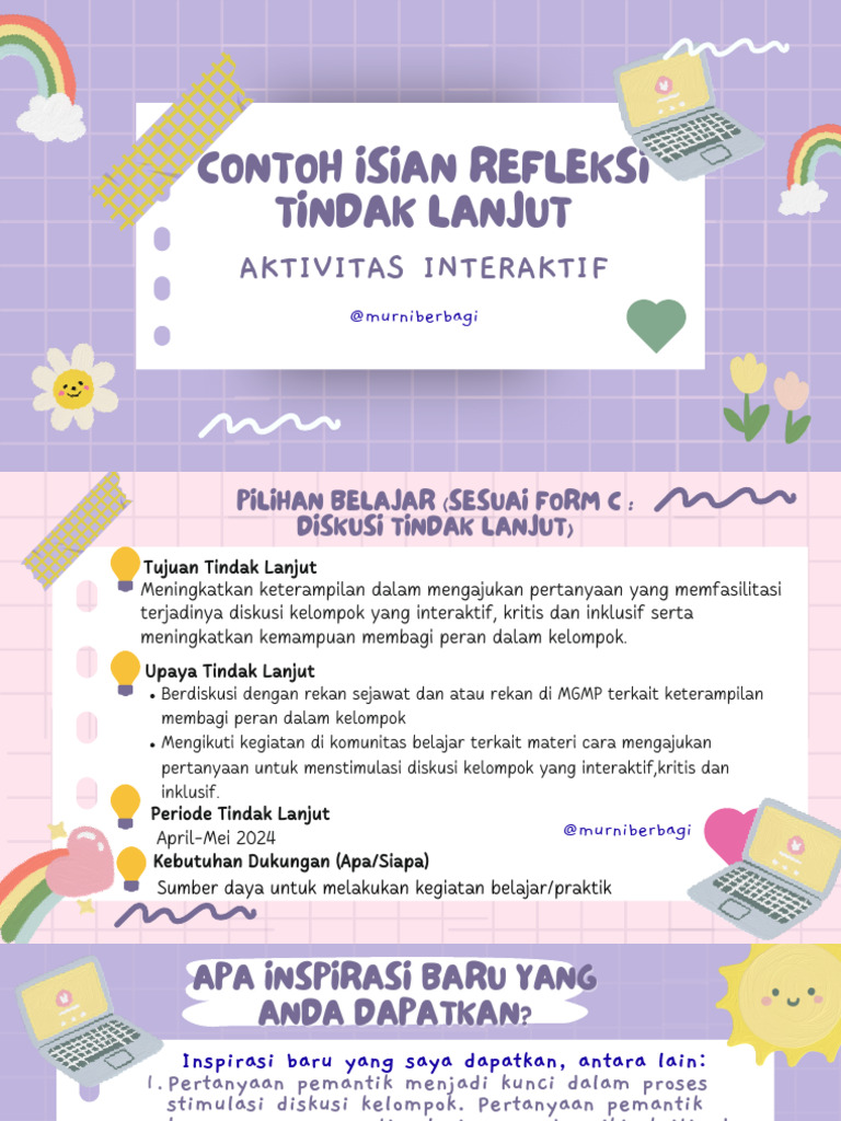 Refleksi Tindak Lanjut Aktivitas Interaktif | PDF Refleksi Tindak Lanjut Aktivitas Interaktif | PDF