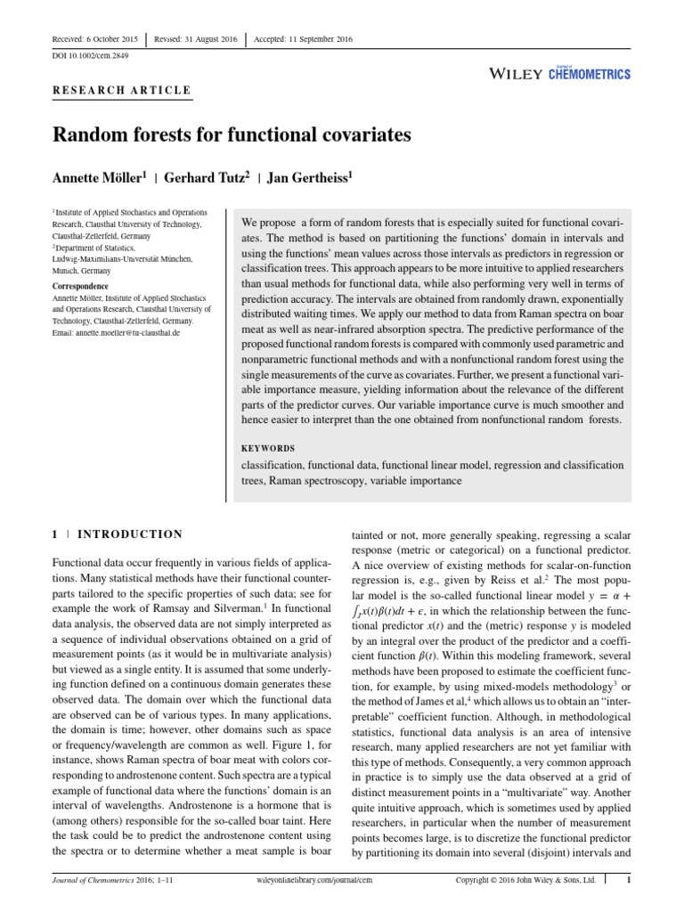 4_Random forests for functional covariates | PDF | Regression Analysis ...