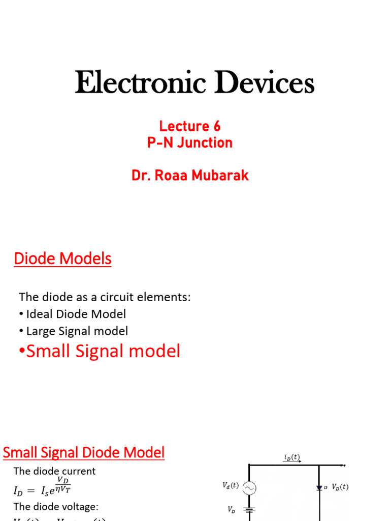 Electronic Devices Lecture 6 | PDF | Diode | Electrical Equipment