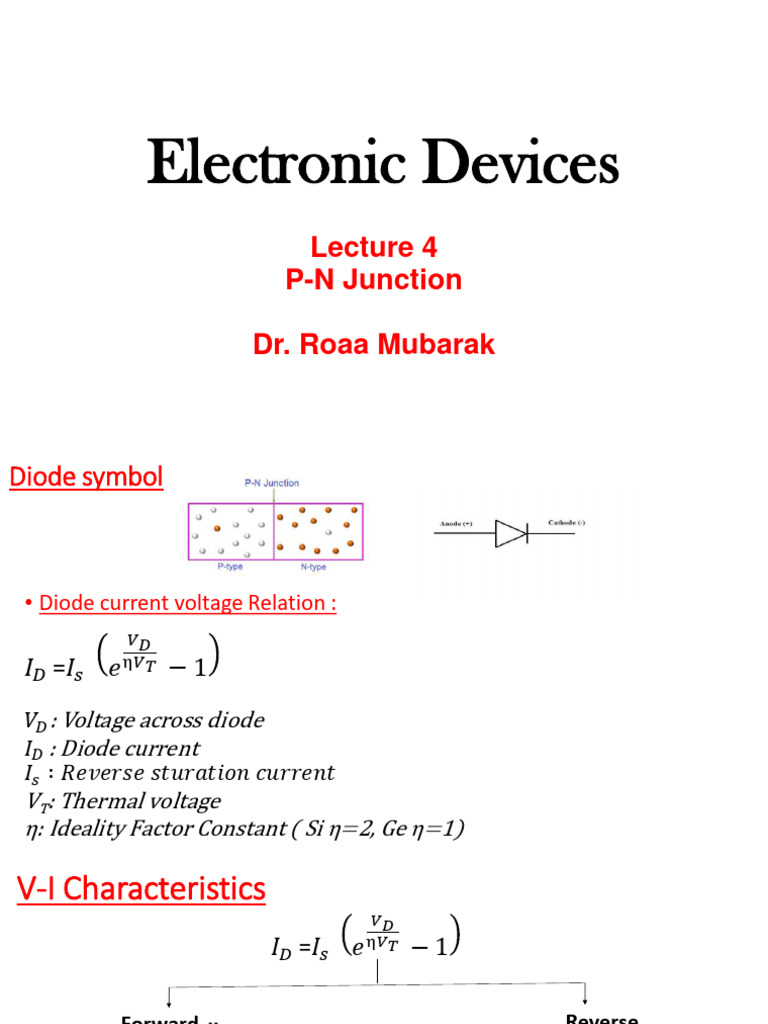 Electronic Devices Lecture 4 | Download Free PDF | Physical Quantities ...