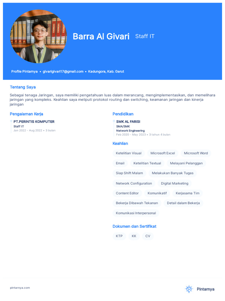 Barra Al Givari_pintarnya_cv | PDF