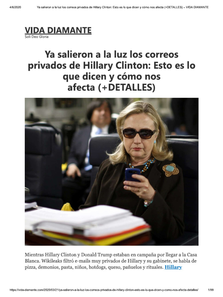 Articulo sobre los correos de Hilary Clinton | PDF