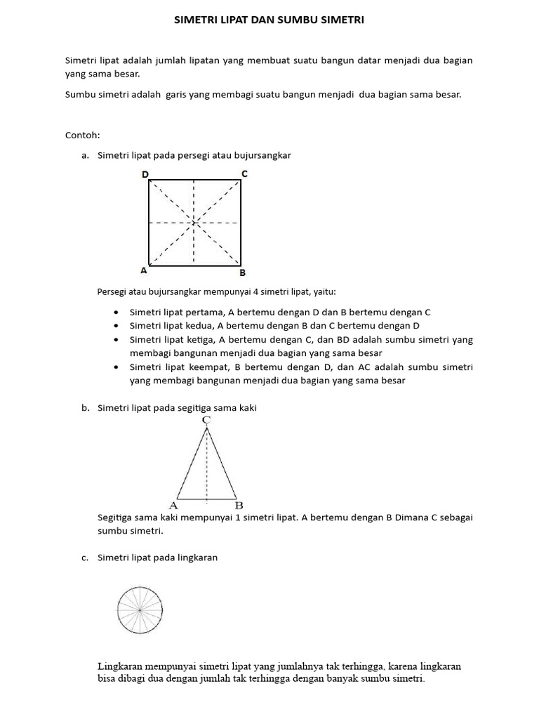 Simetri Lipat Dan Sumbu Simetri | PDF