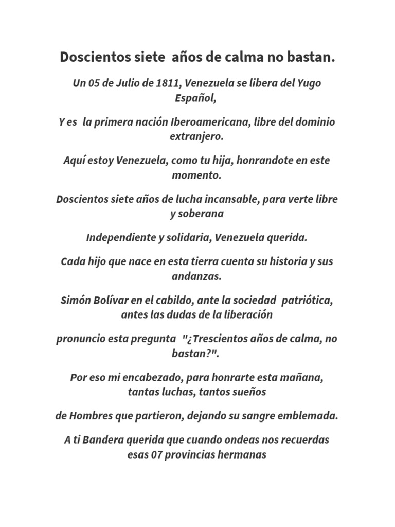 Poema de Venezuela | PDF