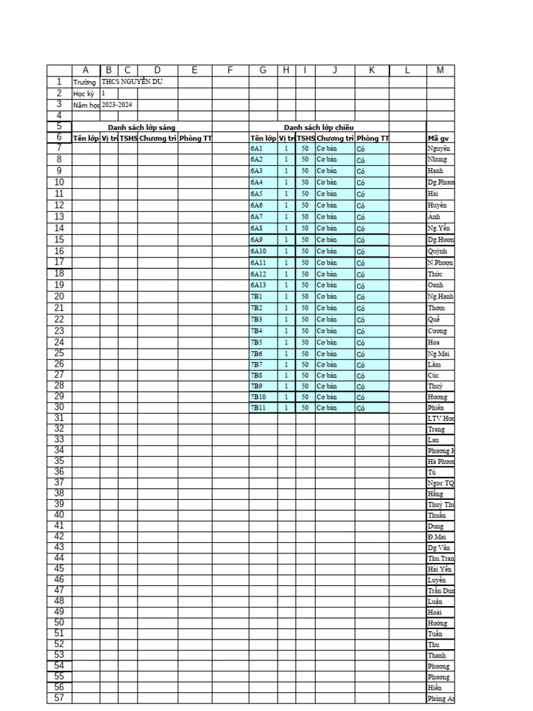 TKB KHOI 6,7 THUC HIẸN TU 09.10 | PDF