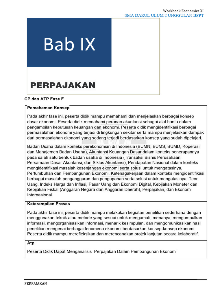 Workbook 2024_Bab 9 PAJAK | PDF | Taxes | Progressive Tax