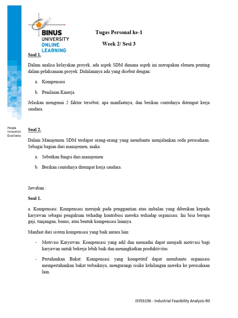 Fungsi dan Contoh Manajemen SDM | PDF