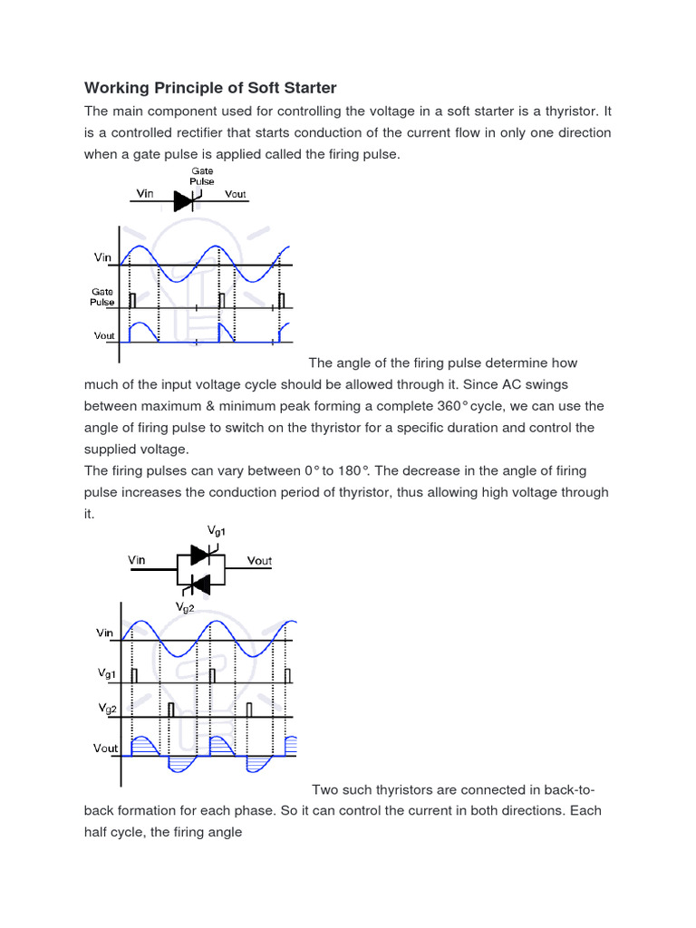 Working Principle of Soft Starter | PDF | Electric Motor | Rectifier