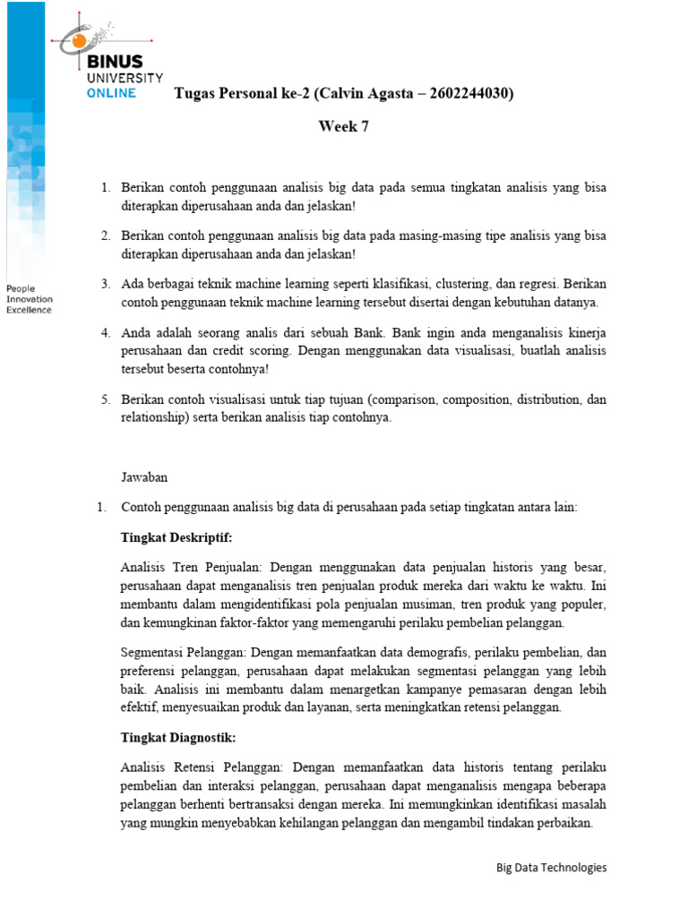 TP2 Big Data Calvin Agasta | PDF