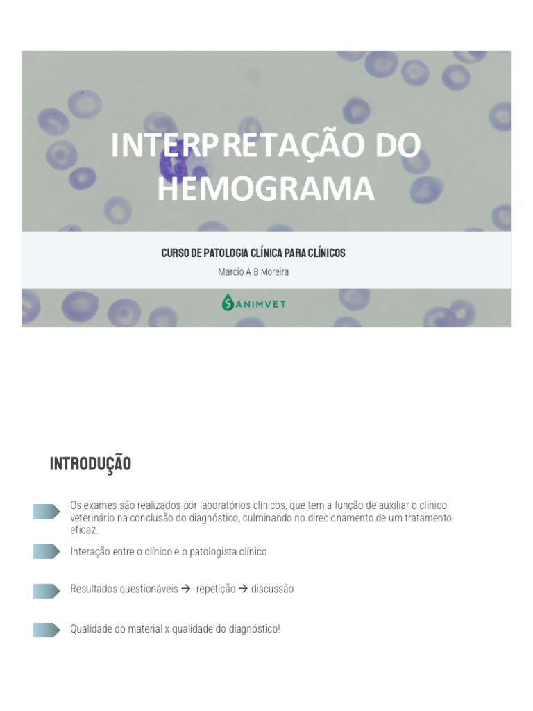 Interpretação Do Hemograma | PDF | Anemia | Hemácia