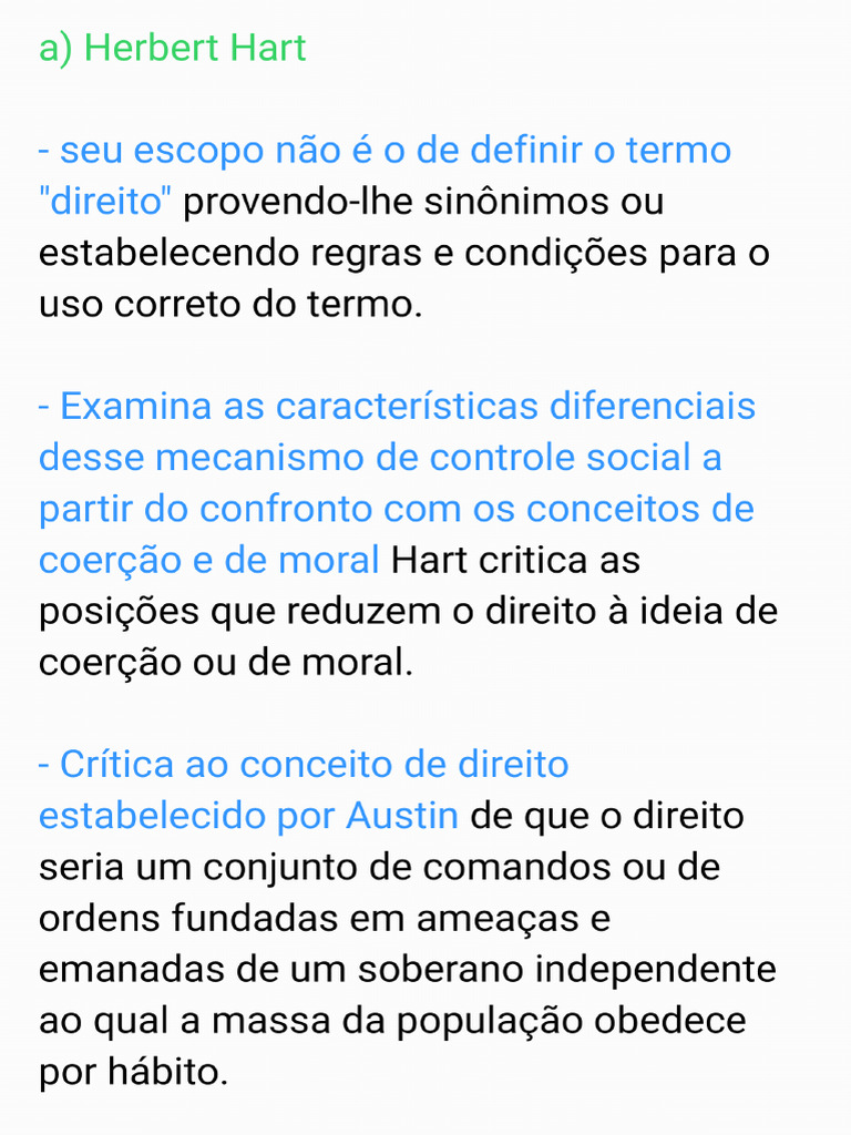 Resumo - Herbert Hart e Rudolph Stammler | PDF
