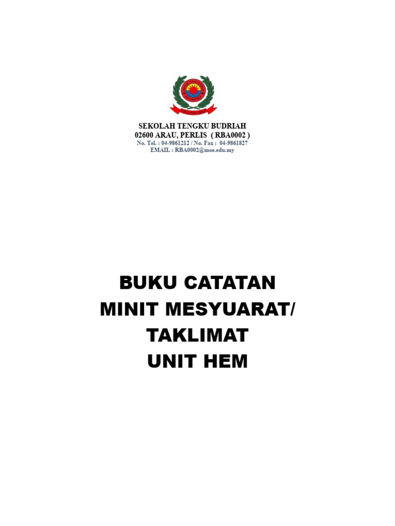BUKU CATATAN MINIT MESYUARAT UNIT HEM | PDF