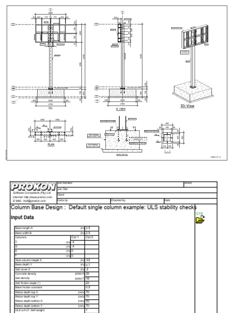 Pole Mounted Calculation Sheet Rev000 240316 010333 | PDF | Building ...
