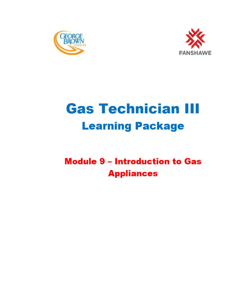 G3 Module 9 - Introduction To Gas Appliances | PDF | Water Heating ...