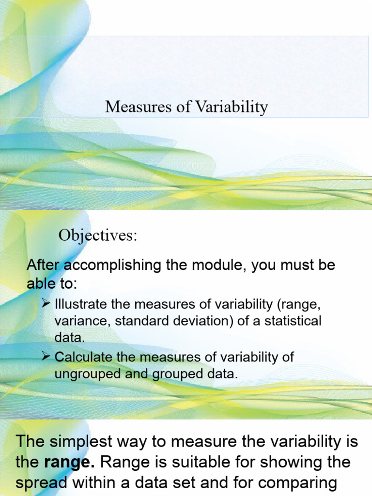 Measures of VariabilityA | PDF | Variance | Standard Deviation