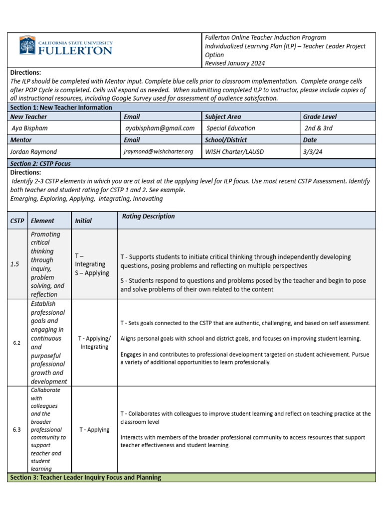 IEP Goalbook for Special Education Collaboration | PDF | Individualized ...