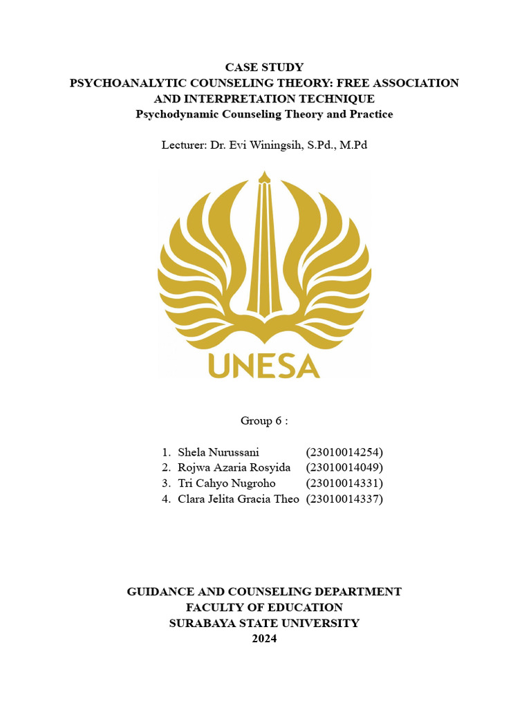 Psikodinamika Kel 6 (Case Study) | PDF | Psychotherapy | Psychoanalysis