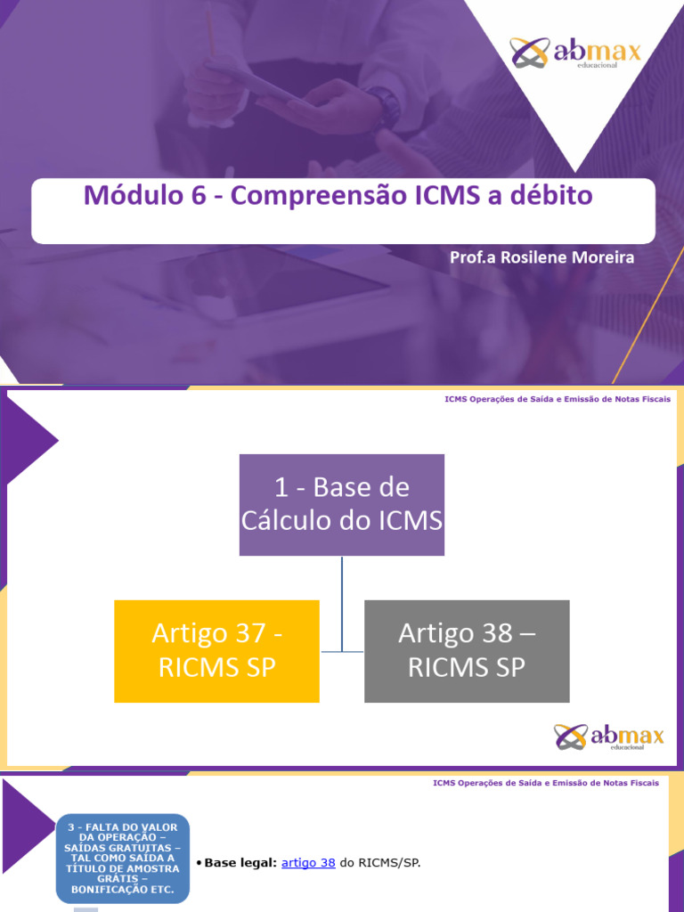 Material de Apoio - Módulo 06. Operações de Saída Com ICMS ...