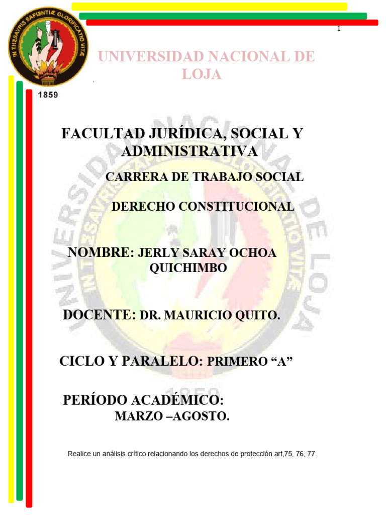 Análisis Jerly Ochoa S4 Derecho Cosntitucional | PDF | Juez | Sentencia (ley)
