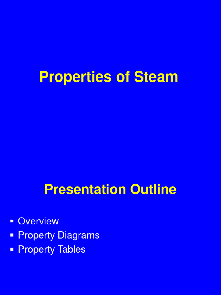 Steam Properties and Diagrams Explained | PDF | Phase (Matter ...