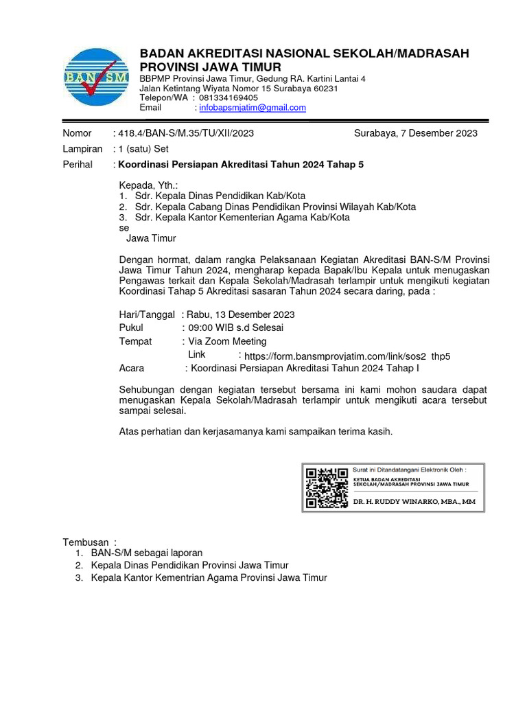 5 - Undangan Koordinasi - Sign | PDF