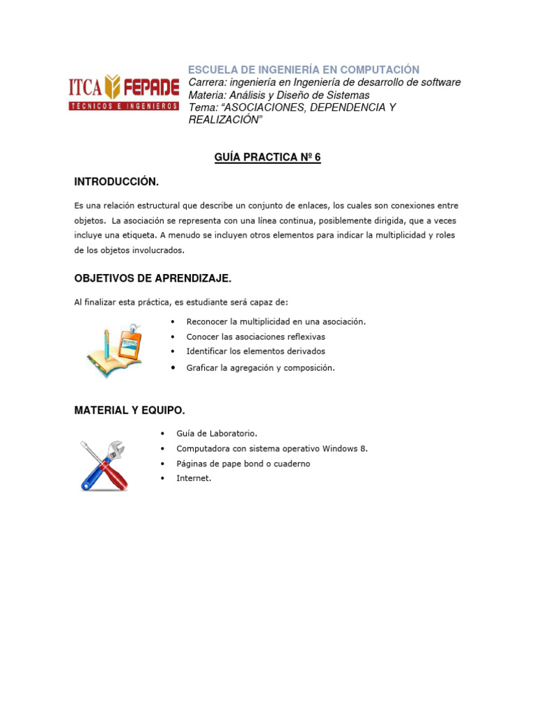 ADS Guia Practica 6 | PDF | Ingeniería de software | Ingeniería Informática