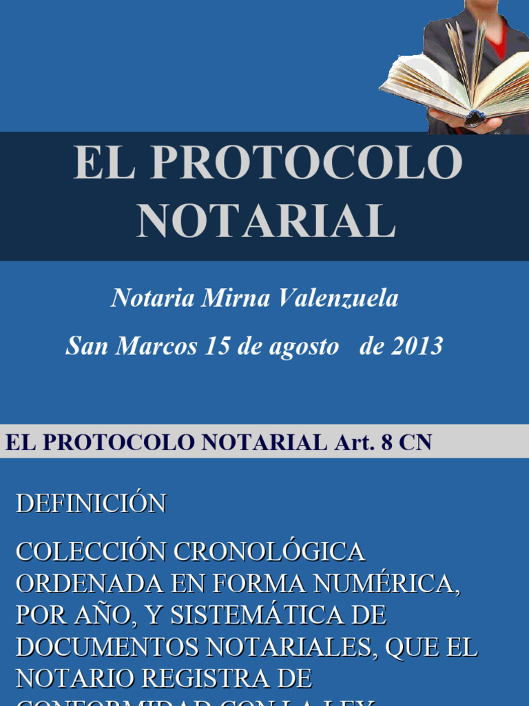 Protocolo Notarial: Definición y Formalidades | PDF | Derecho Civil ...
