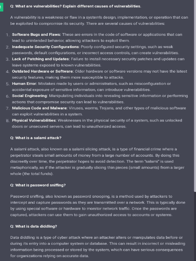 Understanding Cybersecurity Vulnerabilities | PDF | Malware | Computer Security